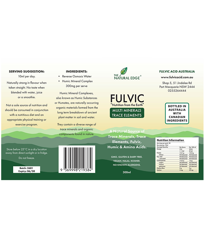 Six months supply of 300ml Fulvic Liquid | Fulvic Acid Australia